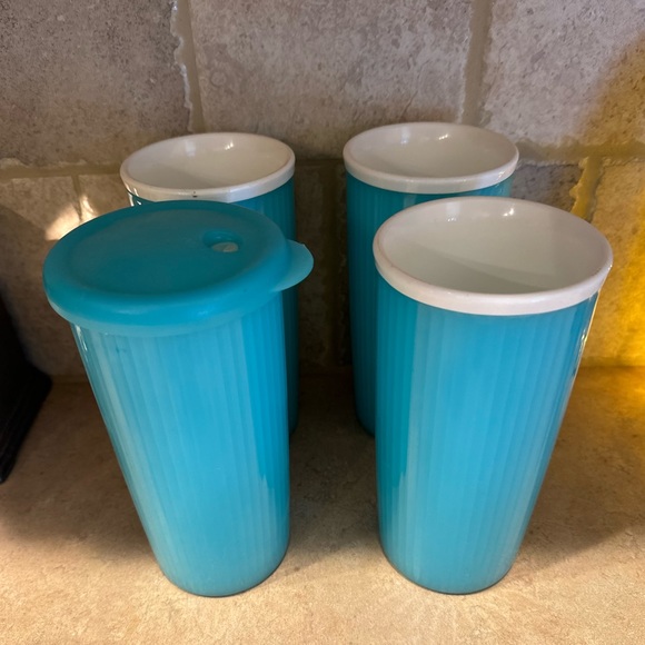 Tupperware | Dining | Tupperware Insulated Tumbler Teal Blue Cup | Poshmark